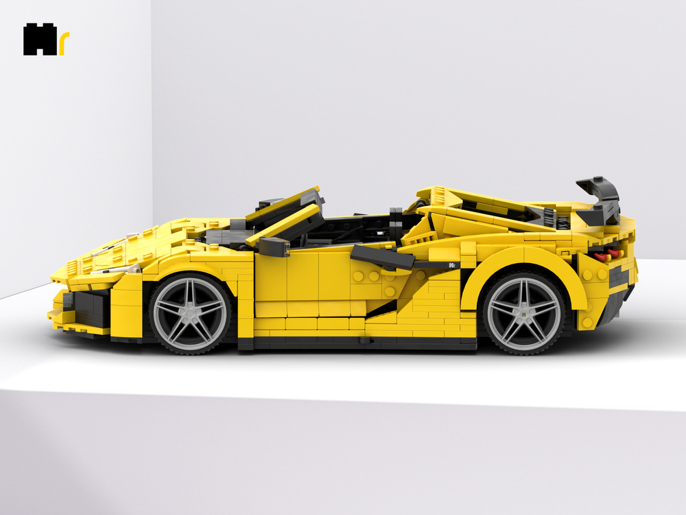 Lego Moc Corvette Z06 C8 By Brickmrbear Rebrickable Build With Lego