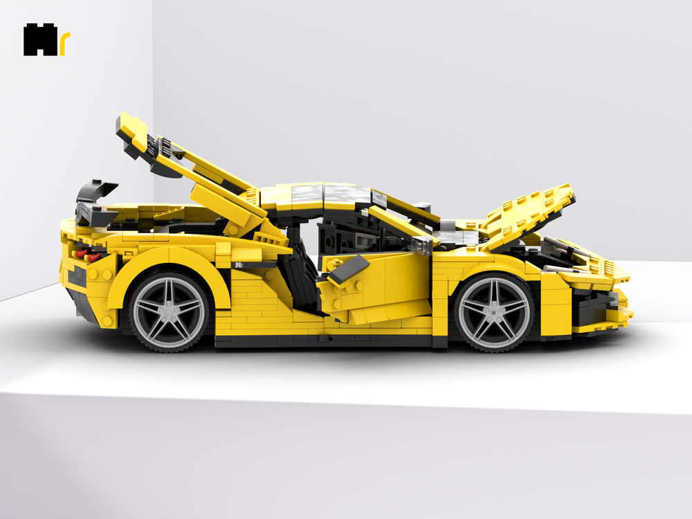 Lego Moc Corvette Z06 C8 By Brickmrbear Rebrickable Build With Lego