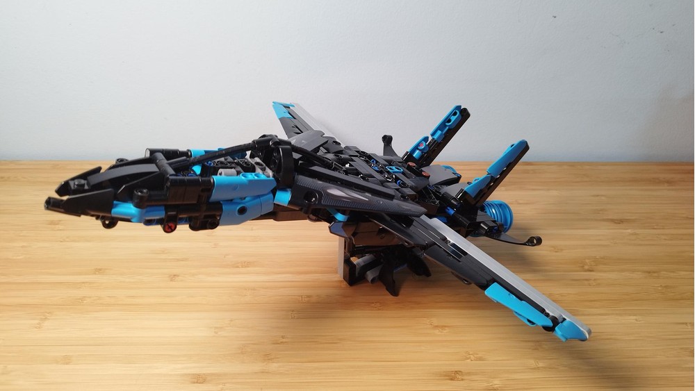 Lego Moc Blue F 14 Tomcat 42162 Alternate Build By Nopingridlego