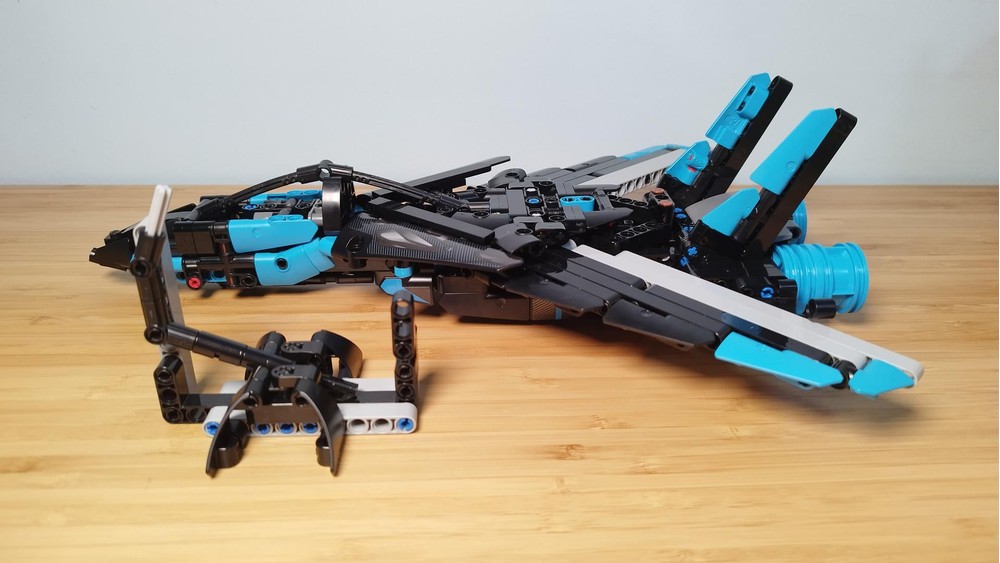 Lego Moc Blue F 14 Tomcat 42162 Alternate Build By Nopingridlego
