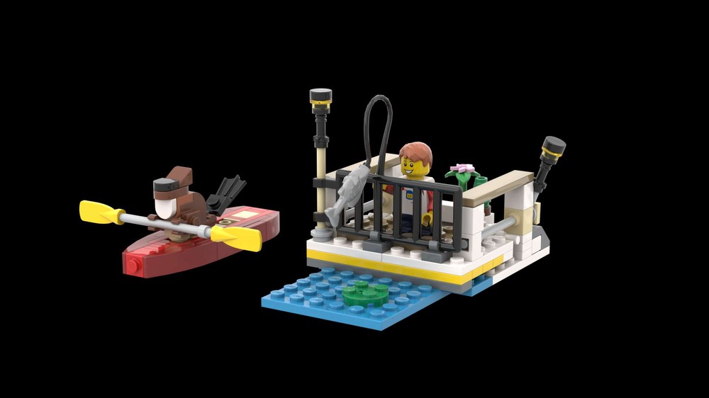 LEGO MOC Dock with Kayaking Beaver by Just_A_Builder | Rebrickable ...