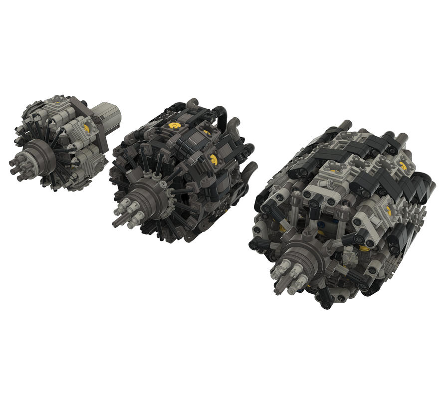 LEGO MOC 7 Cylinder Radial Engine (small) by WPNGLS | Rebrickable ...