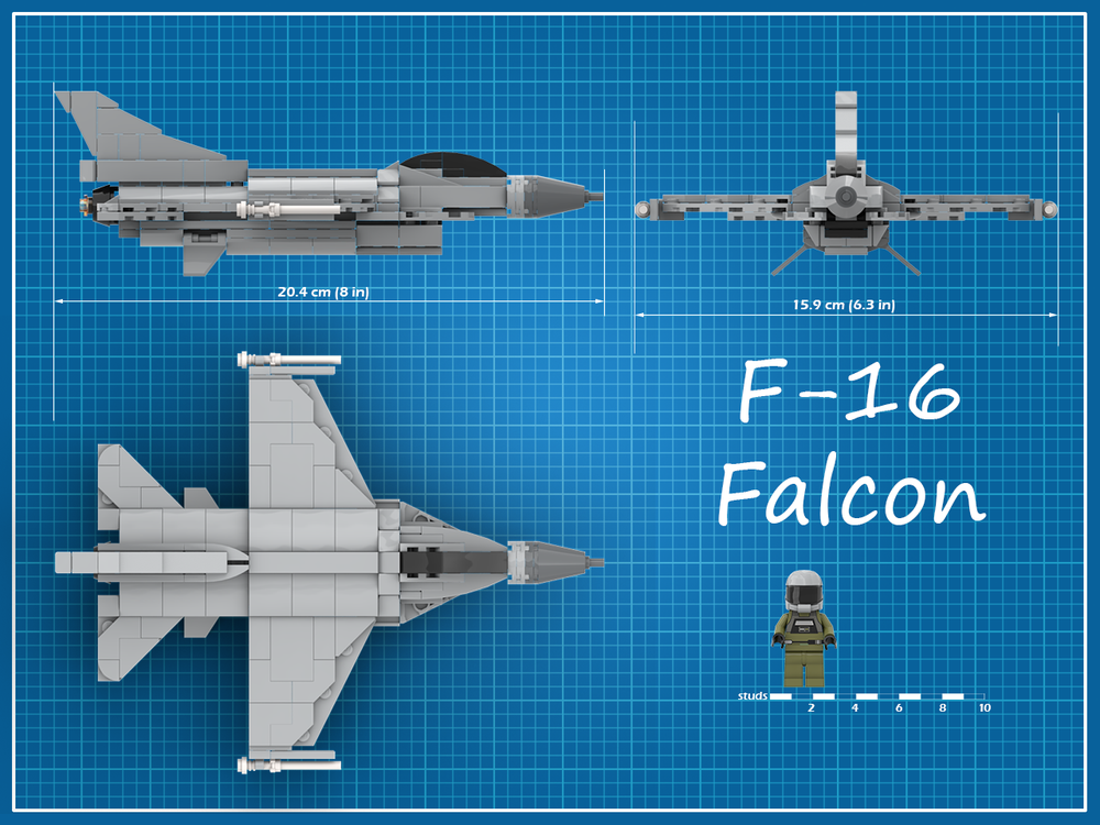 LEGO MOC F-16 (1/72 scale) by abracada_brick | Rebrickable - Build with ...