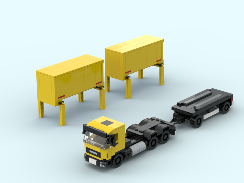 LEGO MOC Post DHL LKW MAN Post Service Truck by BK Brick Design | Rebrickable - Build with LEGO