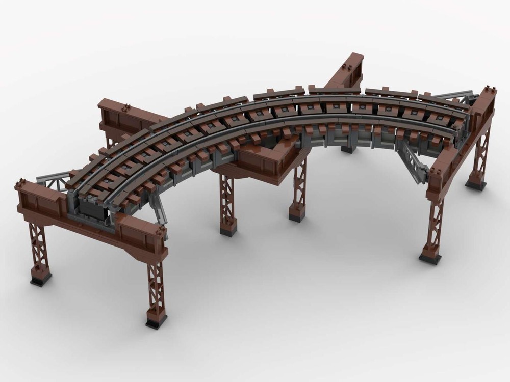 LEGO MOC 90 degree single track L turn by EMRE_04 | Rebrickable - Build ...