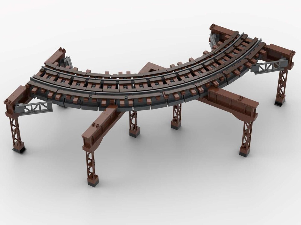 LEGO MOC 90 degree single track L turn by EMRE_04 | Rebrickable - Build ...