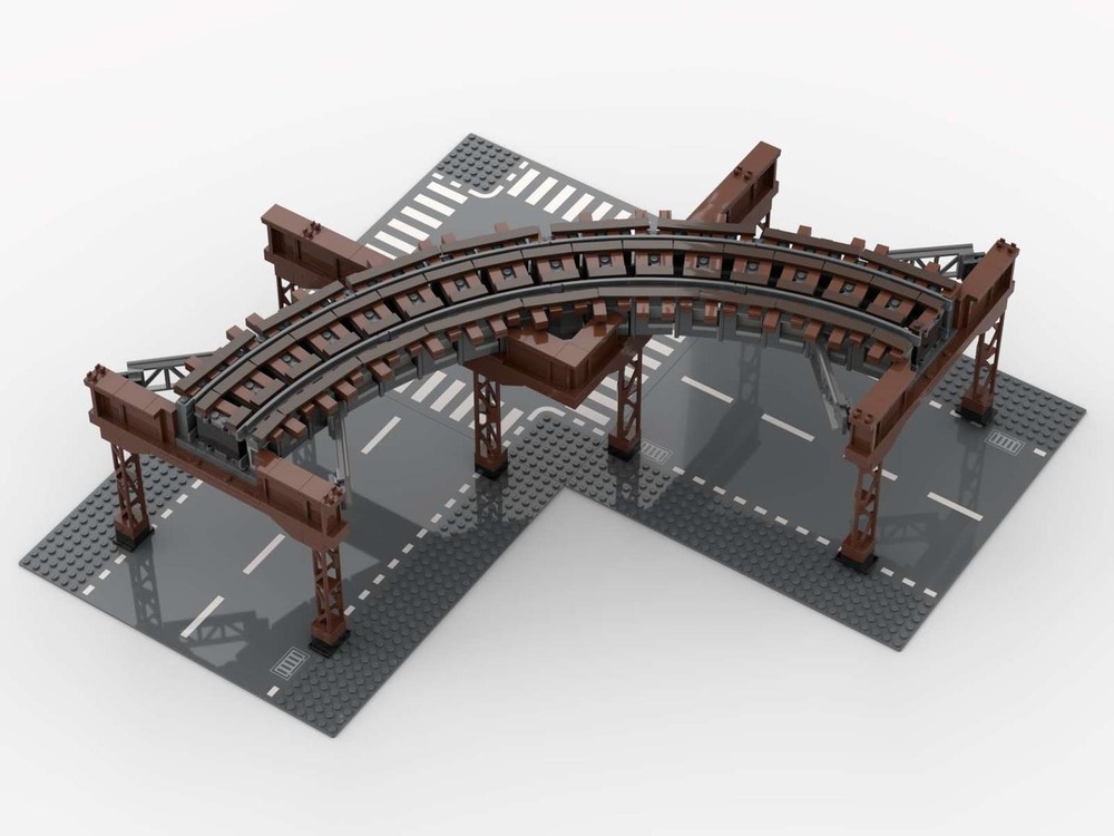 LEGO MOC 90 degree single track L turn by EMRE_04 | Rebrickable - Build ...