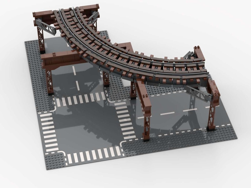 LEGO MOC 90 degree single track L turn by EMRE_04 | Rebrickable - Build ...