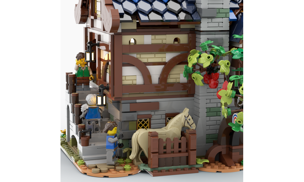 Lego Moc Medieval Tavern By Mikaelholber Rebrickable Build With Lego