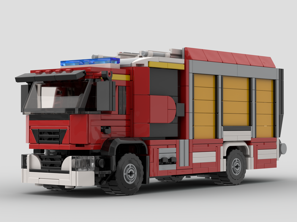 Lego Moc French Fpt Firetruck By Fritesaufour Rebrickable Build