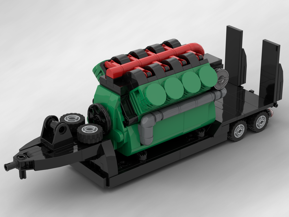 LEGO MOC Lowboy Trailer by Dongeraldo | Rebrickable - Build with LEGO