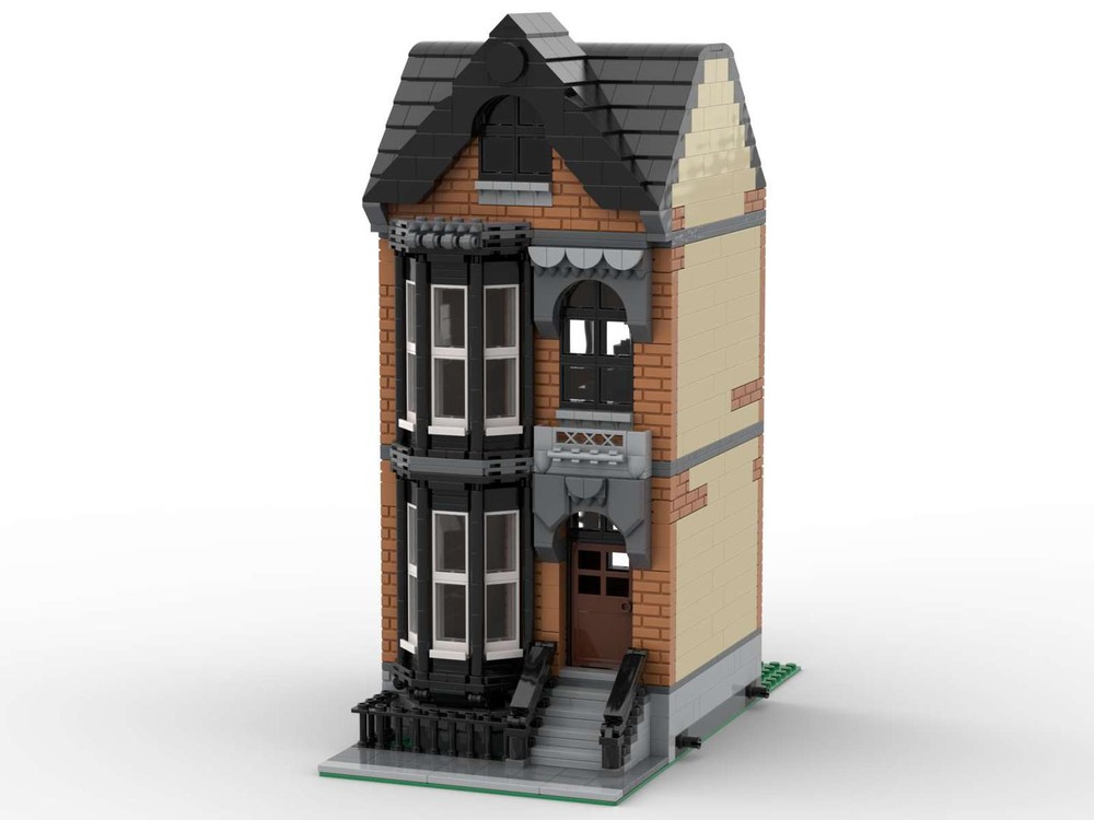 Lego Moc Modular Brownstone House By Michaelbaek Rebrickable Build