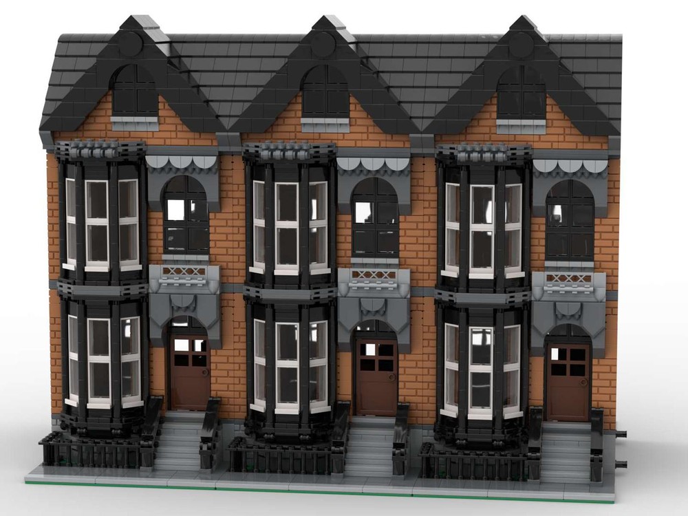 Lego Moc Modular Brownstone House By Michaelbaek Rebrickable Build