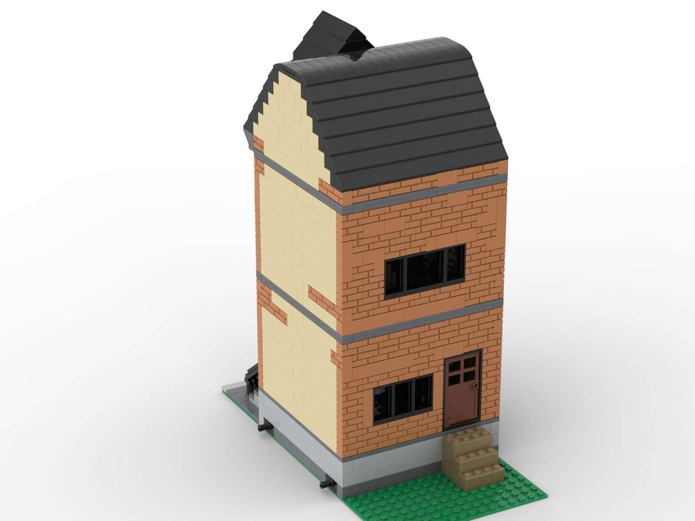 Lego Moc Modular Brownstone House By Michaelbaek Rebrickable Build