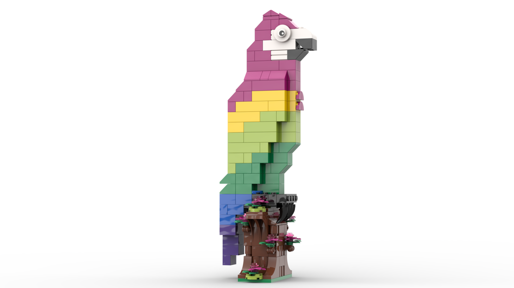 LEGO MOC 11033 Rainbow parrot by Lenarex | Rebrickable - Build with LEGO