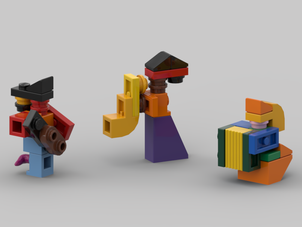 LEGO MOC Fantasy RPG - bards - lute, saxophone, accordion by bricklish ...