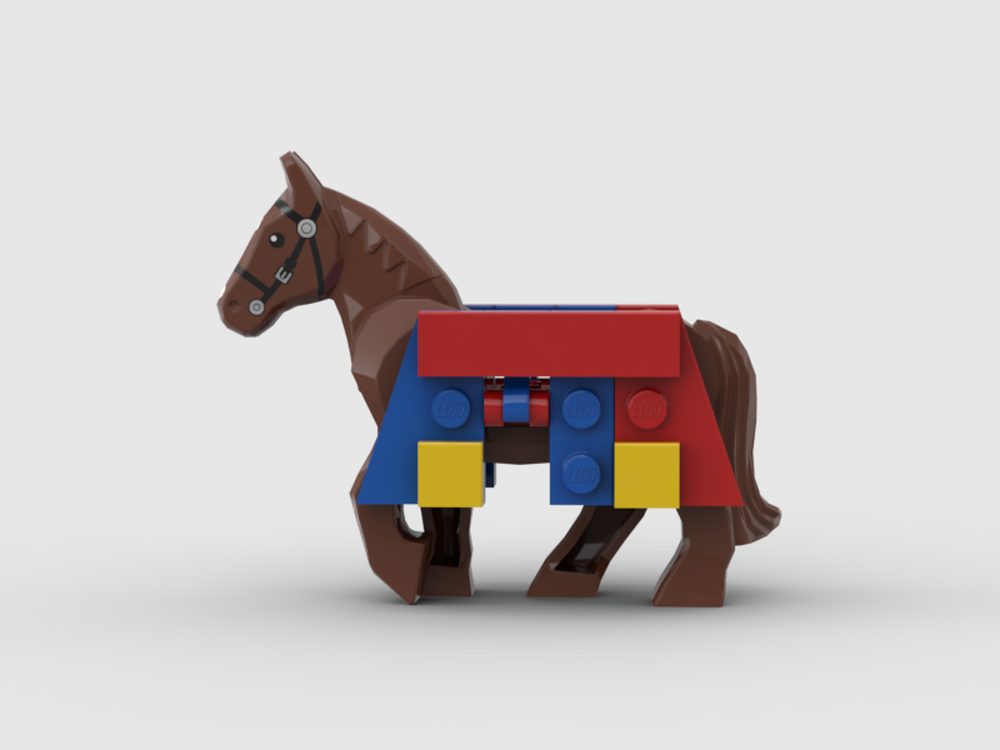 LEGO MOC lion knight horse barding by Tom designs | Rebrickable - Build ...