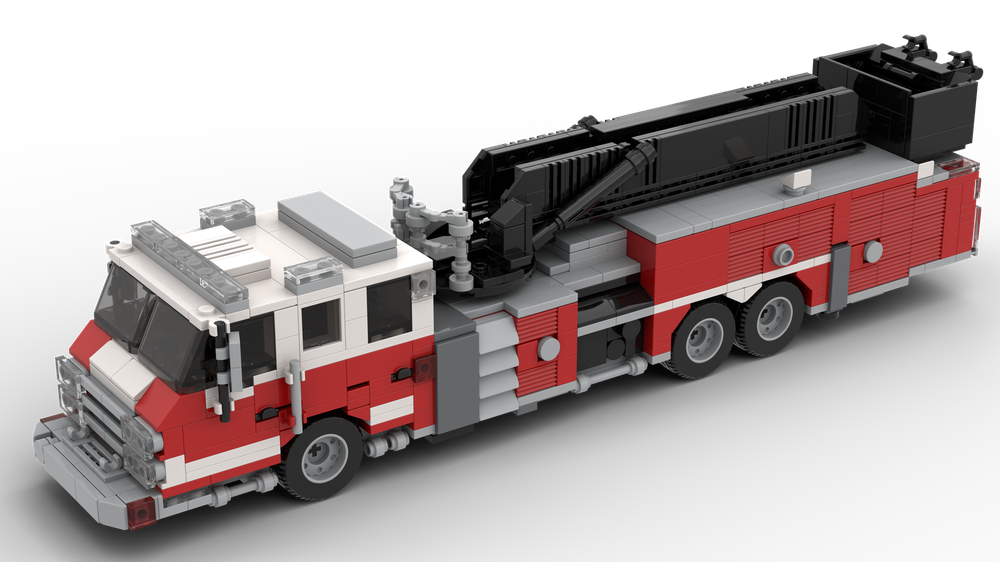 LEGO MOC Fire Truck Mid-Mount Aerial Platform by brickdefense ...