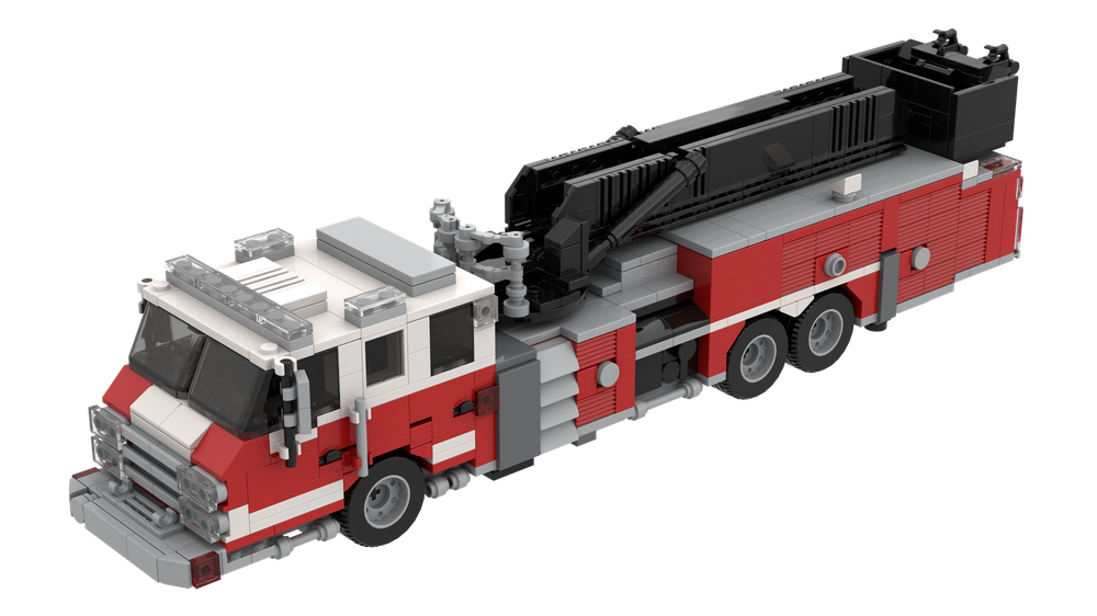 LEGO MOC Fire Truck Mid-Mount Aerial Platform by brickdefense ...