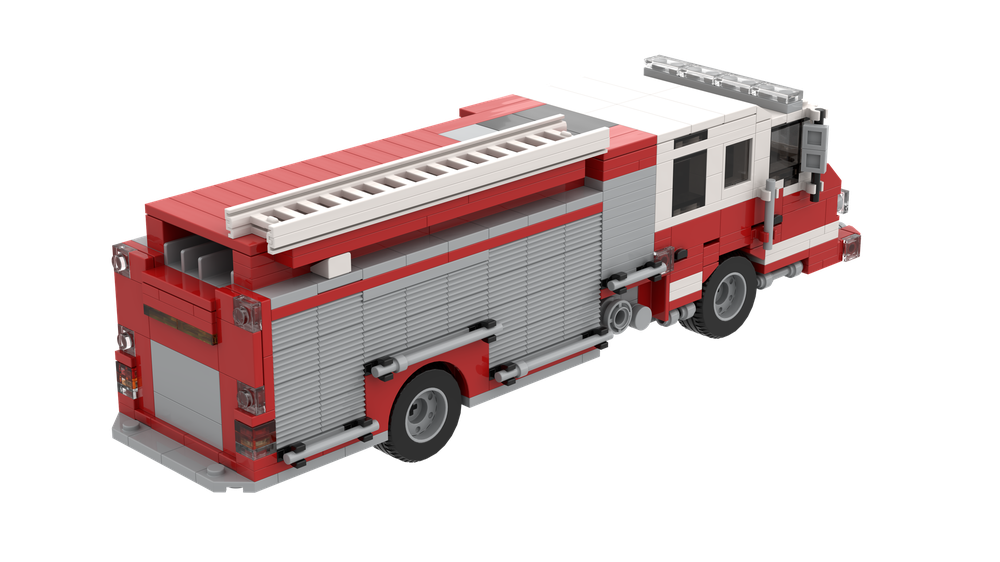 LEGO MOC Fire Truck Engine by brickdefense | Rebrickable - Build with LEGO