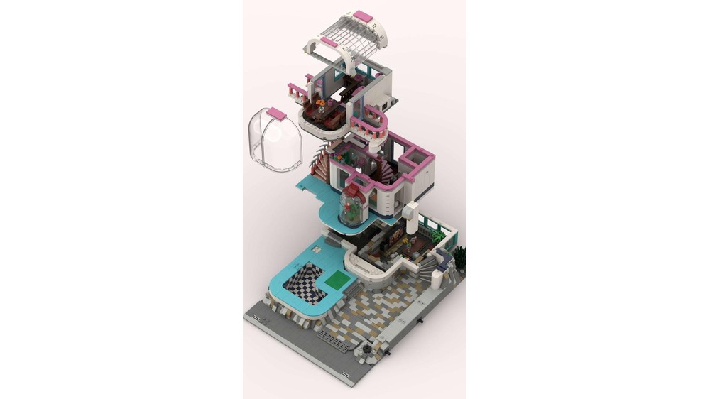 Lego Moc Modular Poolside Paradise By Rcrvankempen Rebrickable