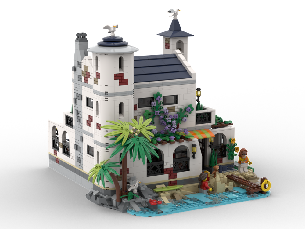 Lego Moc Beach House By Road Runner1981 Rebrickable Build With Lego