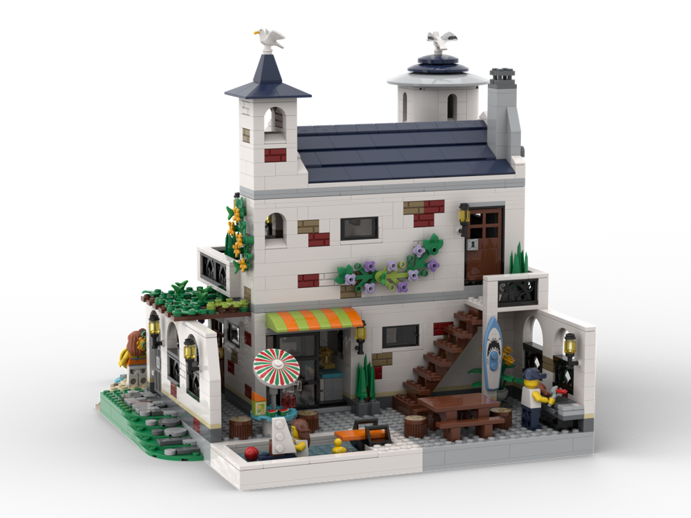 Lego Moc Beach House By Road Runner1981 Rebrickable Build With Lego