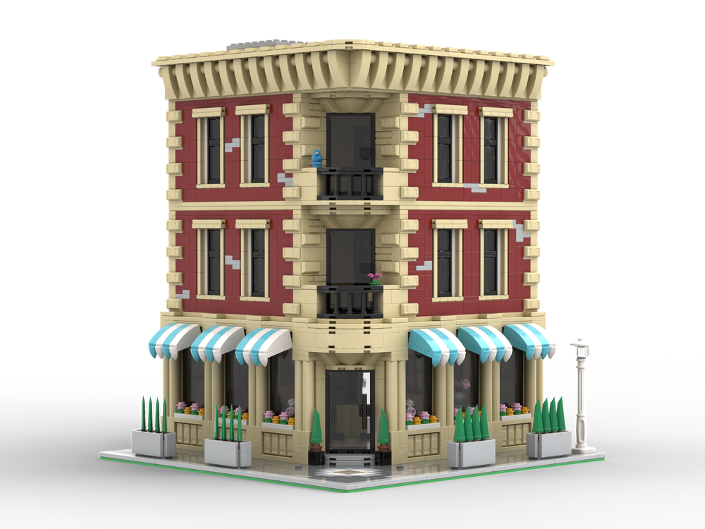 LEGO MOC Corner Apartments by Turtle Time Bricks | Rebrickable - Build ...