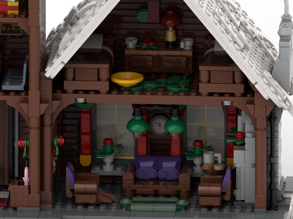 Lego Moc Winter Cottage Revised By Huebre Rebrickable Build With Lego