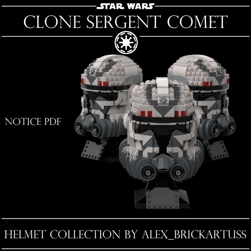 LEGO MOC Helmet clone Sergent Comet by Alex_BricKartuss | Rebrickable ...