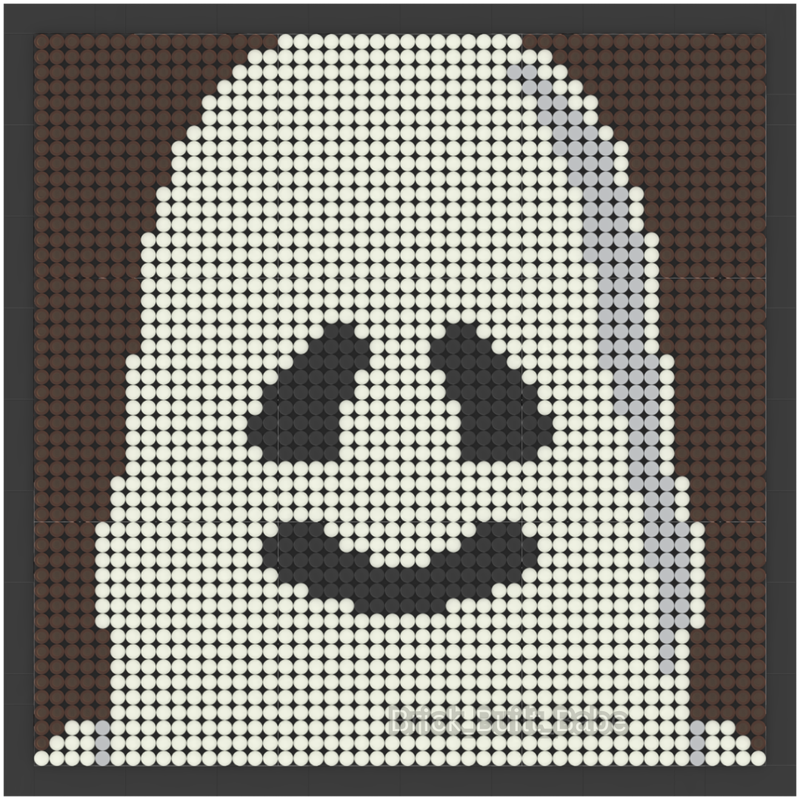 LEGO MOC LEGO® Ghost Mosaic by Brick_Built_Babe | Rebrickable - Build ...