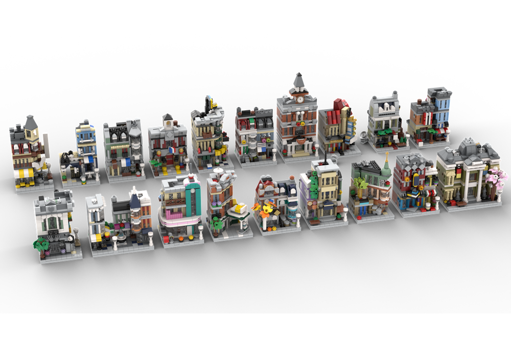 Lego Moc Mini Modular Buildings The Full Set Of 19 By Christromans