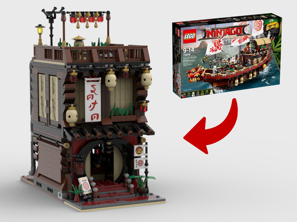 LEGO MOC Modular Dojo And Sushi Bar by Krugaar | Rebrickable - Build ...