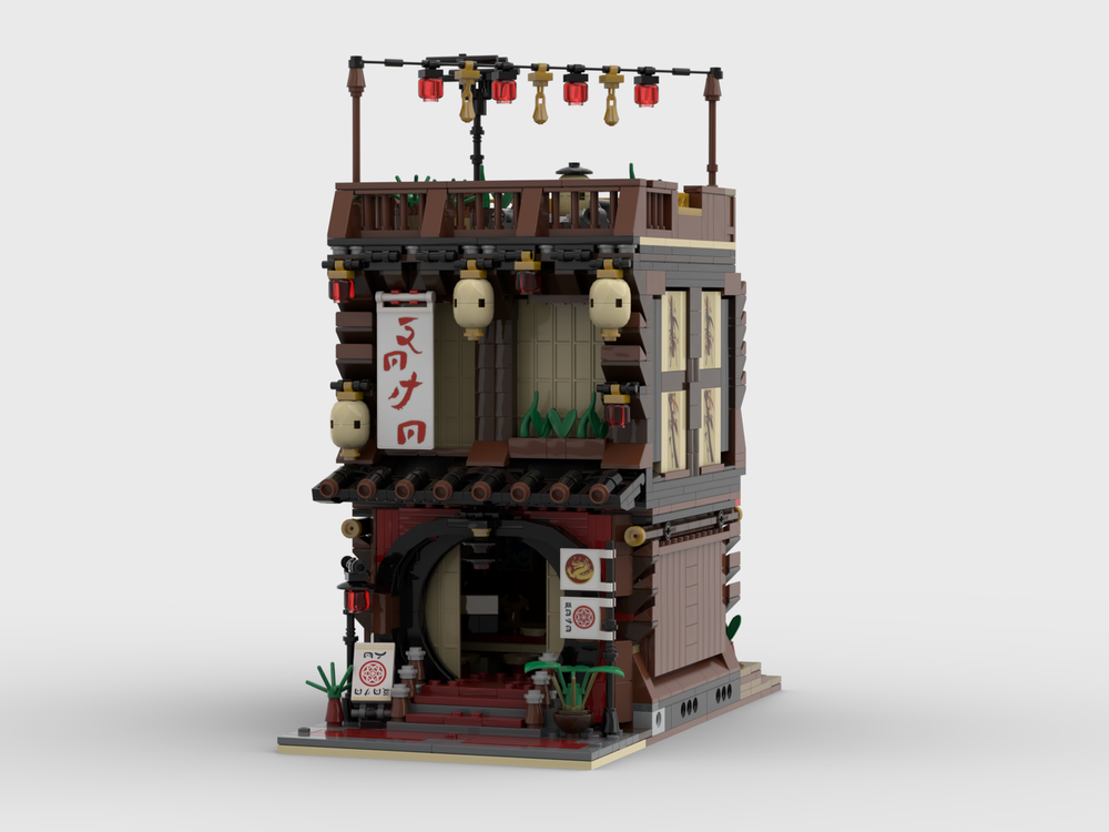 Lego Moc Modular Dojo And Sushi Bar By Krugaar Rebrickable Build