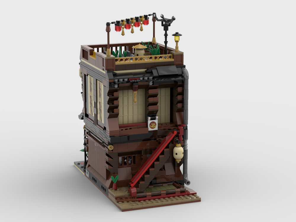 Lego Moc Modular Dojo And Sushi Bar By Krugaar Rebrickable Build