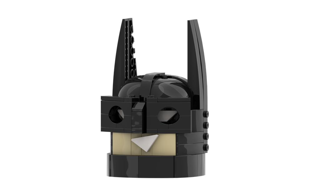Lego Moc Up Scaled Lego Minifigure Head Dark Hero Edition By Ztbricks