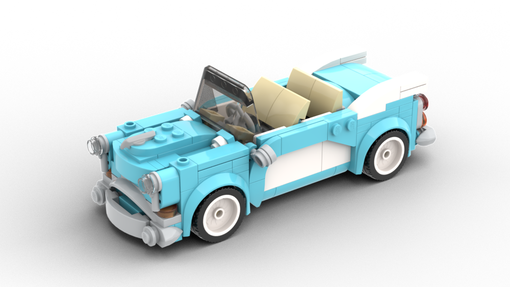 LEGO MOC Vintage car custom azure by EagleBrick | Rebrickable - Build ...