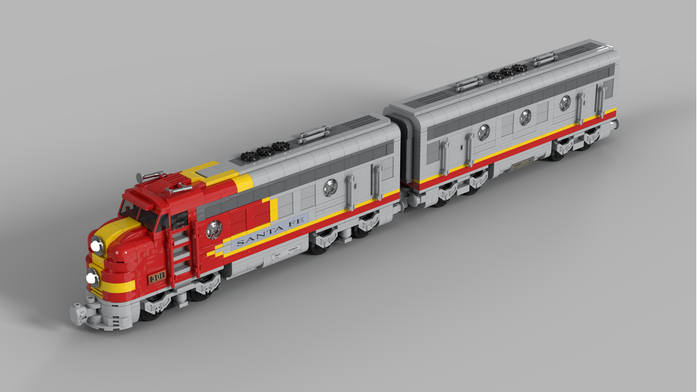LEGO MOC Santa Fe with headlights and Powered-Up by TrainsWithLights ...