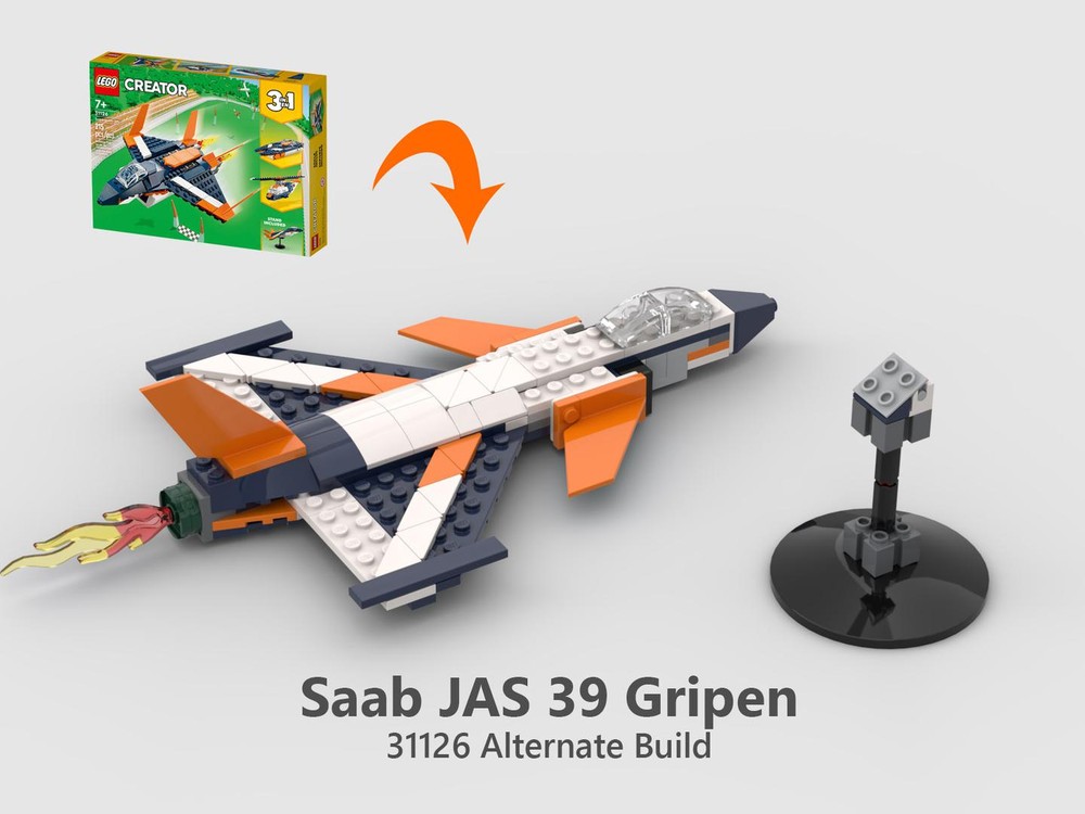 LEGO MOC Saab JAS 39 Gripen 31126 alternate build by Paulmanaitor ...