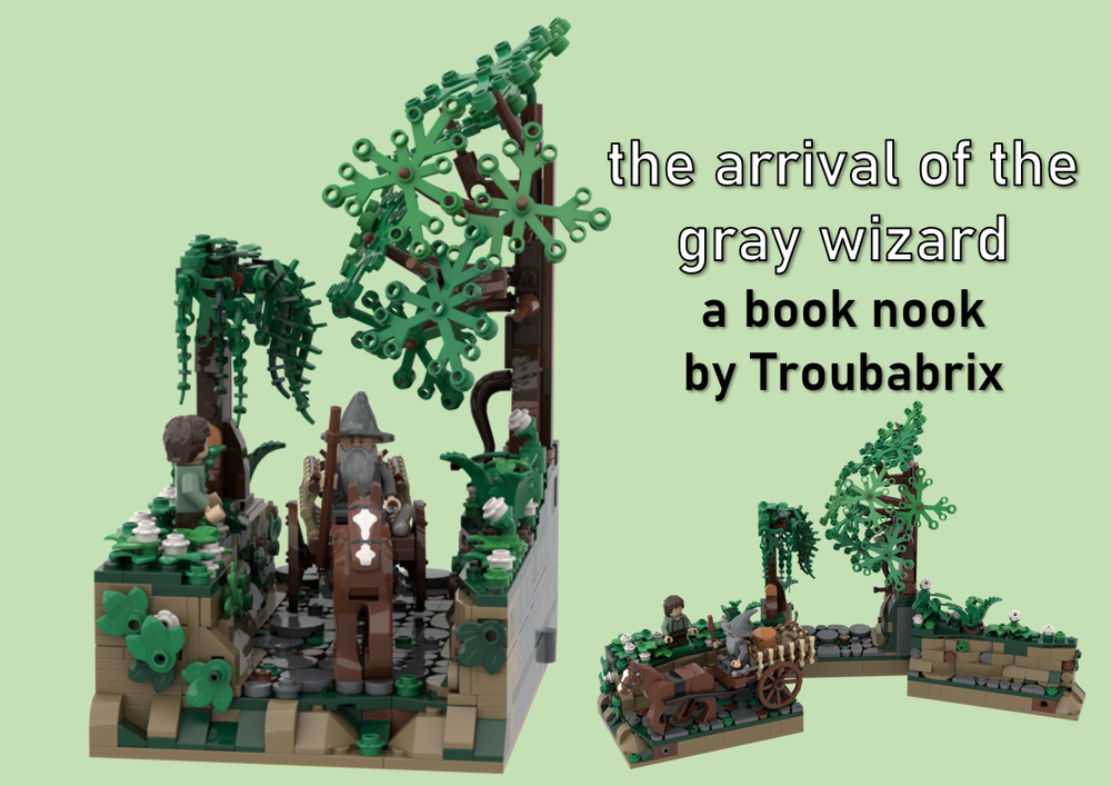 LEGO MOC the arrival of the gray wizard - a book nook by Troubabrix ...