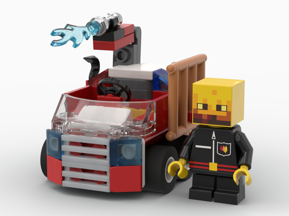 LEGO MOC Mighty Micros: Blaze Firetruck by bits | Rebrickable - Build ...