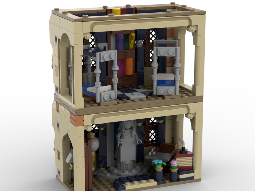 Lego Moc Hp Modular Blue Dorms By Gobsmack Rebrickable Build With