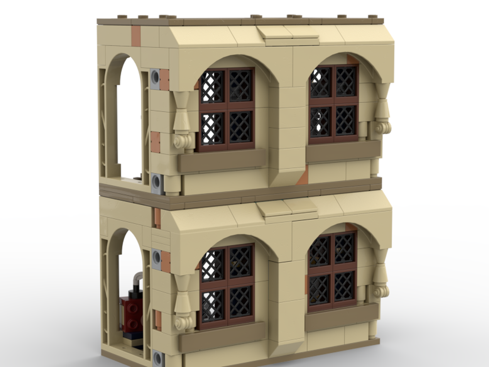 Lego Moc Hp Modular Blue Dorms By Gobsmack Rebrickable Build With