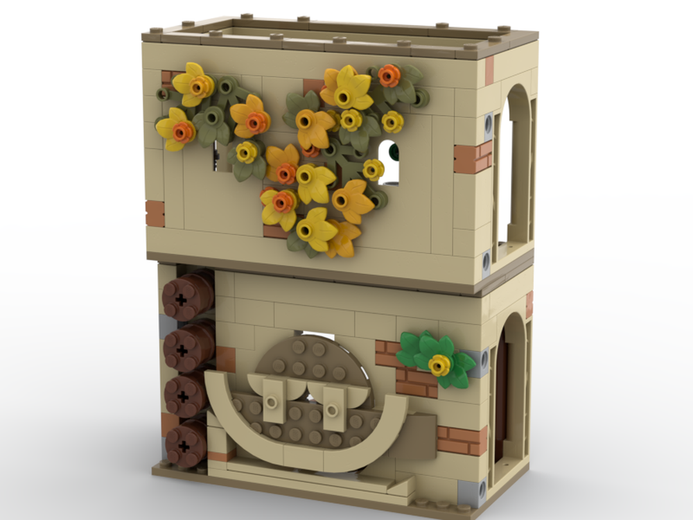 Lego Moc Hp Modular Yellow Dorms By Gobsmack Rebrickable Build