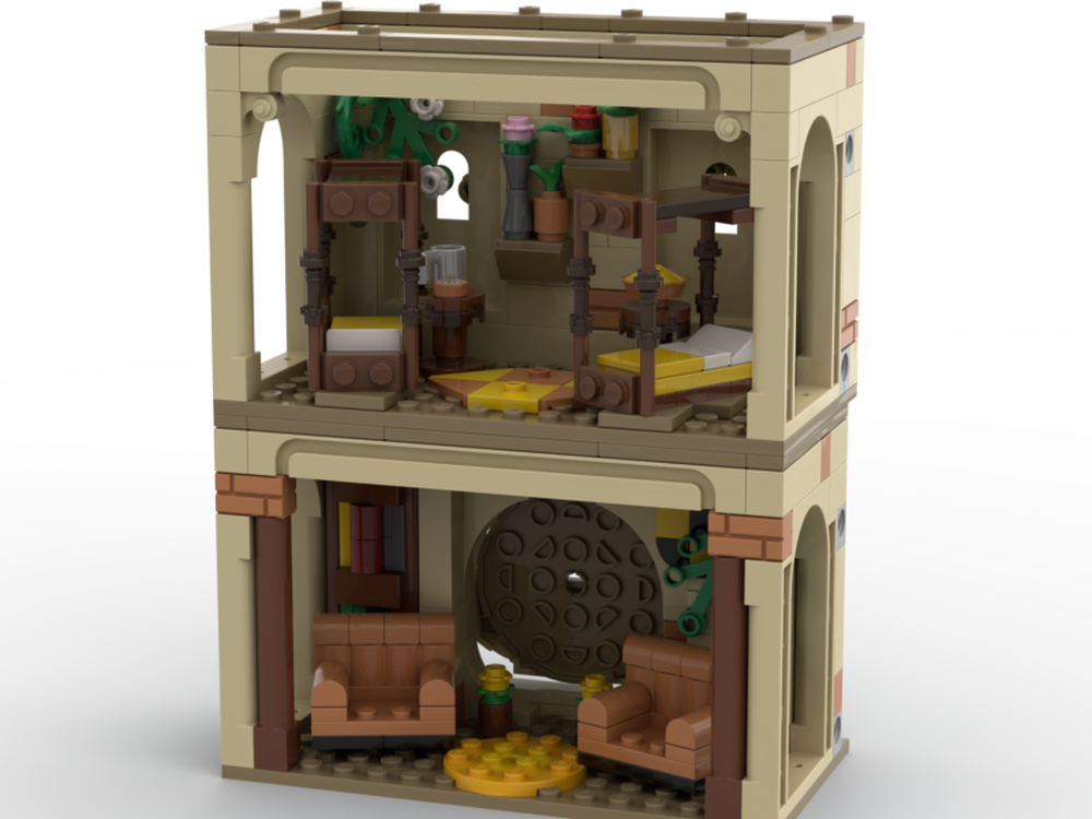 Lego Moc Hp Modular Yellow Dorms By Gobsmack Rebrickable Build