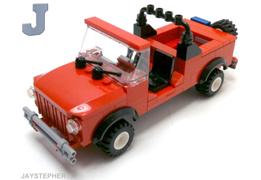 Lego Moc Red 4x4 Jeep By Jaystepher Rebrickable Build With Lego
