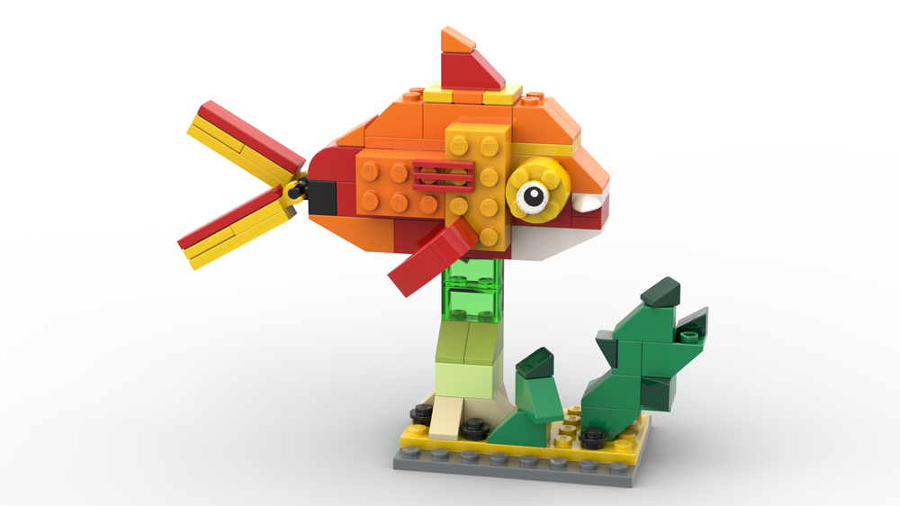LEGO MOC 10696 Golden fish by Lenarex | Rebrickable - Build with LEGO