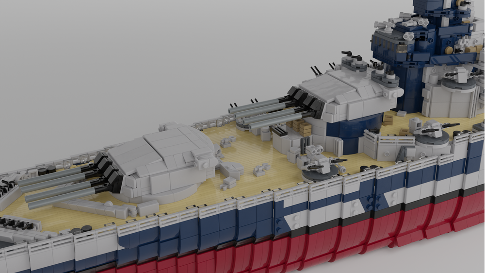 Lego Moc French Battleship Richelieu By Grafkoks Rebrickable Build