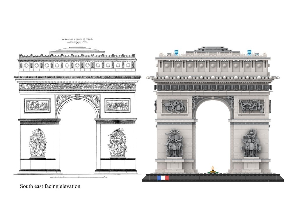 Lego Moc Arc De Triomphe By Archi3d Rebrickable Build With Lego