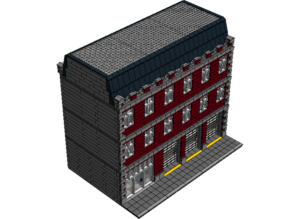 LEGO MOC Fire Station by PfostenStudios1997 | Rebrickable - Build with LEGO